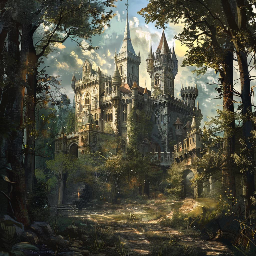 24 Enchanted Forest Castle Clipart Fantasy Art Digital Download ...