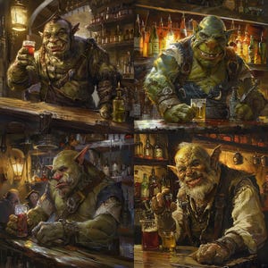 24 Fantasy Tavern Orc Clipart, Digital Download Illustration, Fantasy ...