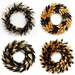 20 Autumn Fall Wreath Clipart Black and Gold Wreath Digital Download ...