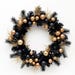 20 Autumn Fall Wreath Clipart Black and Gold Wreath Digital Download ...