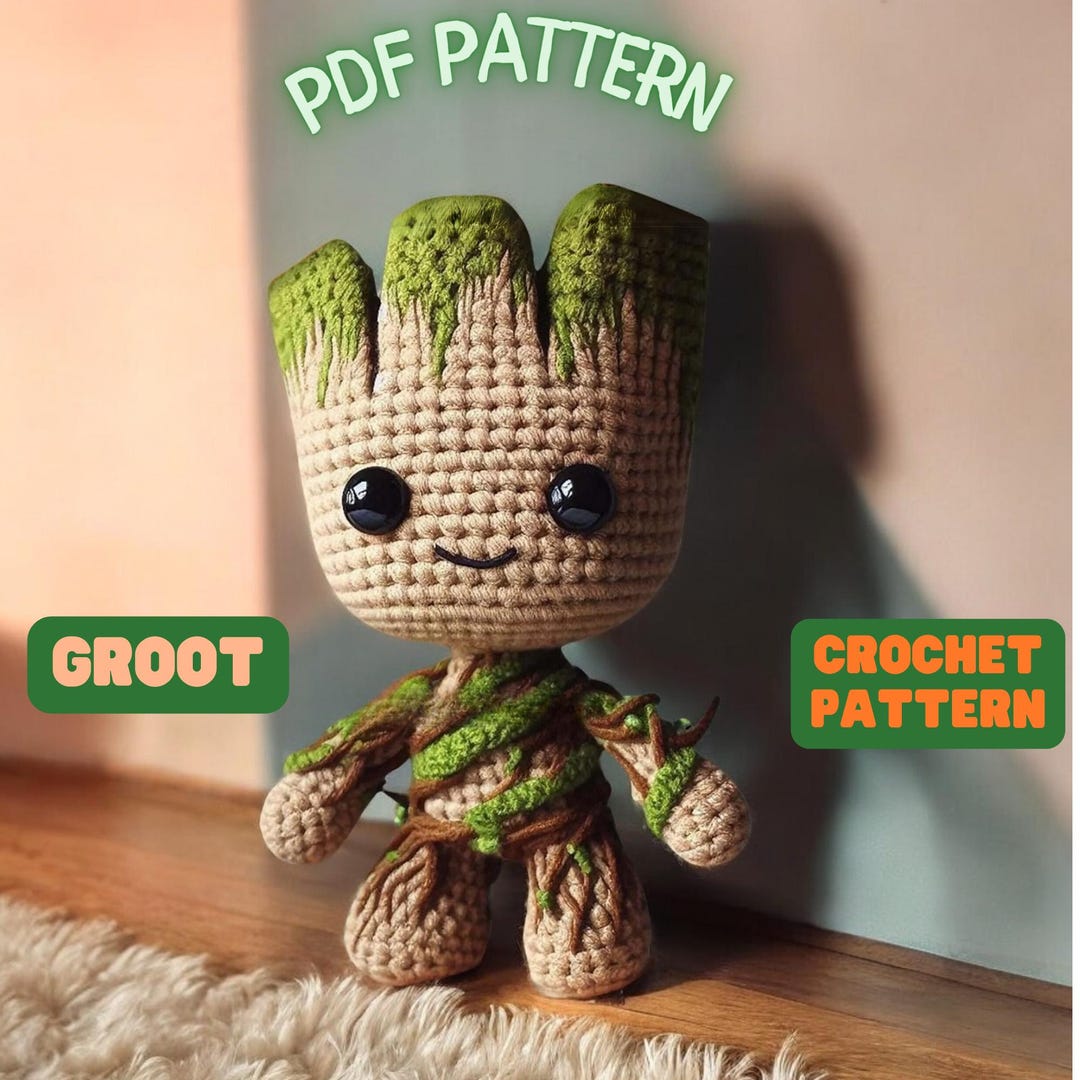 Groot Crochet, Groot Amigurumi, Superheroes Crochet, Crochet Pattern ...