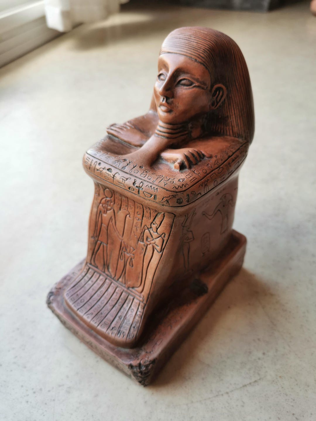 Egyptian Cube Statue - Etsy