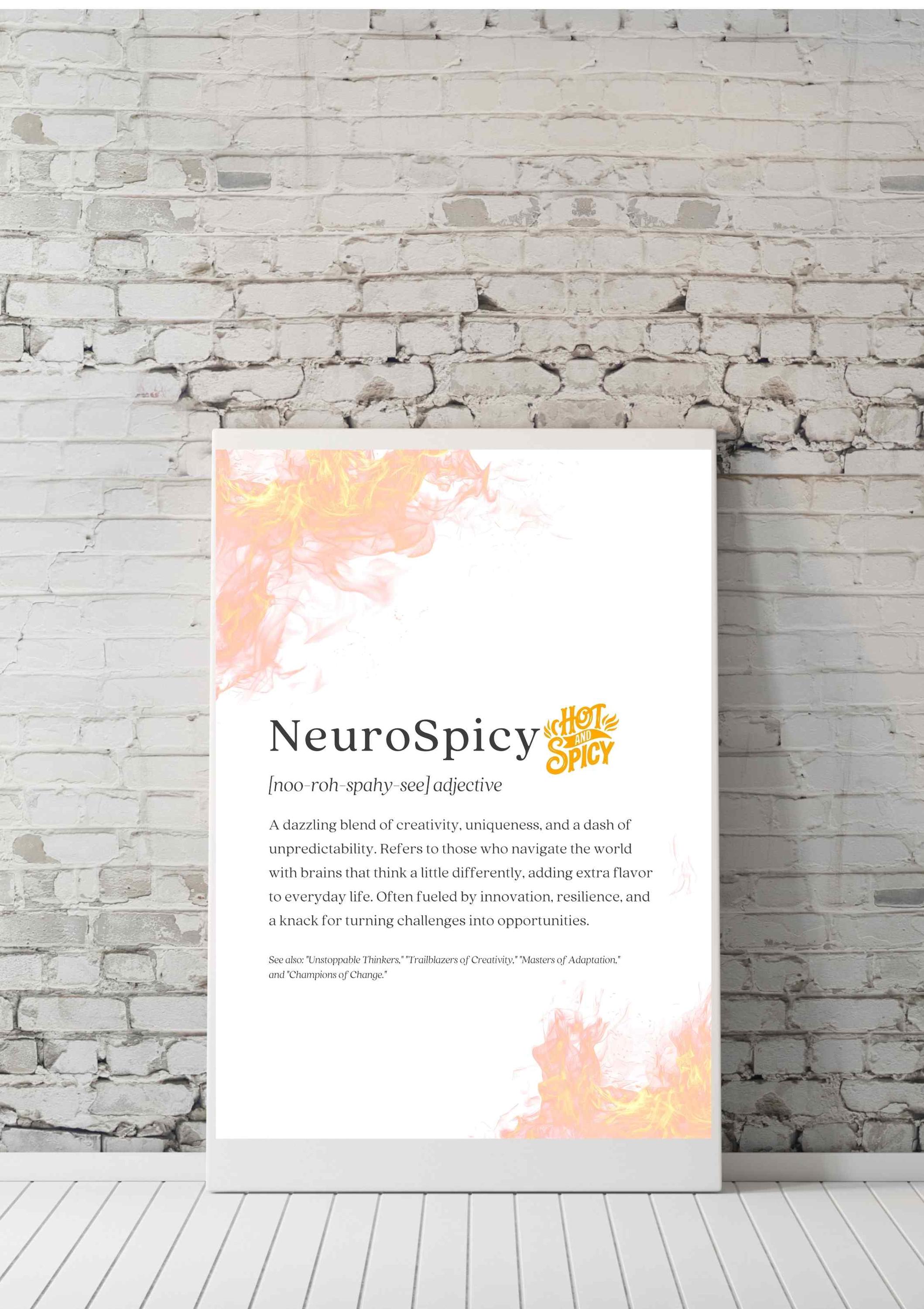 Neurospicy (neurodivergent) Definition Poster – Funny and Inspirational ...