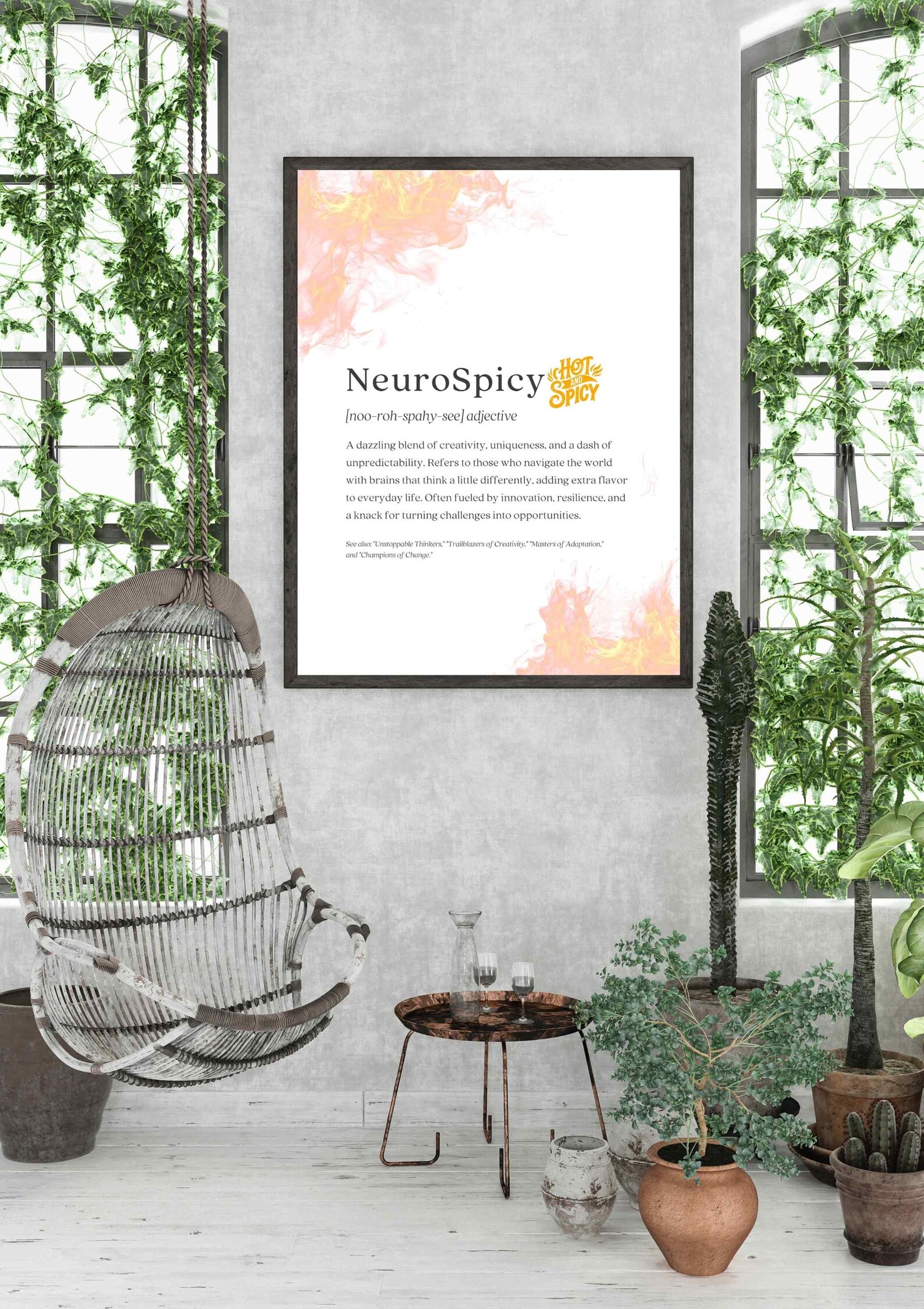 Neurospicy (neurodivergent) Definition Poster – Funny and Inspirational ...