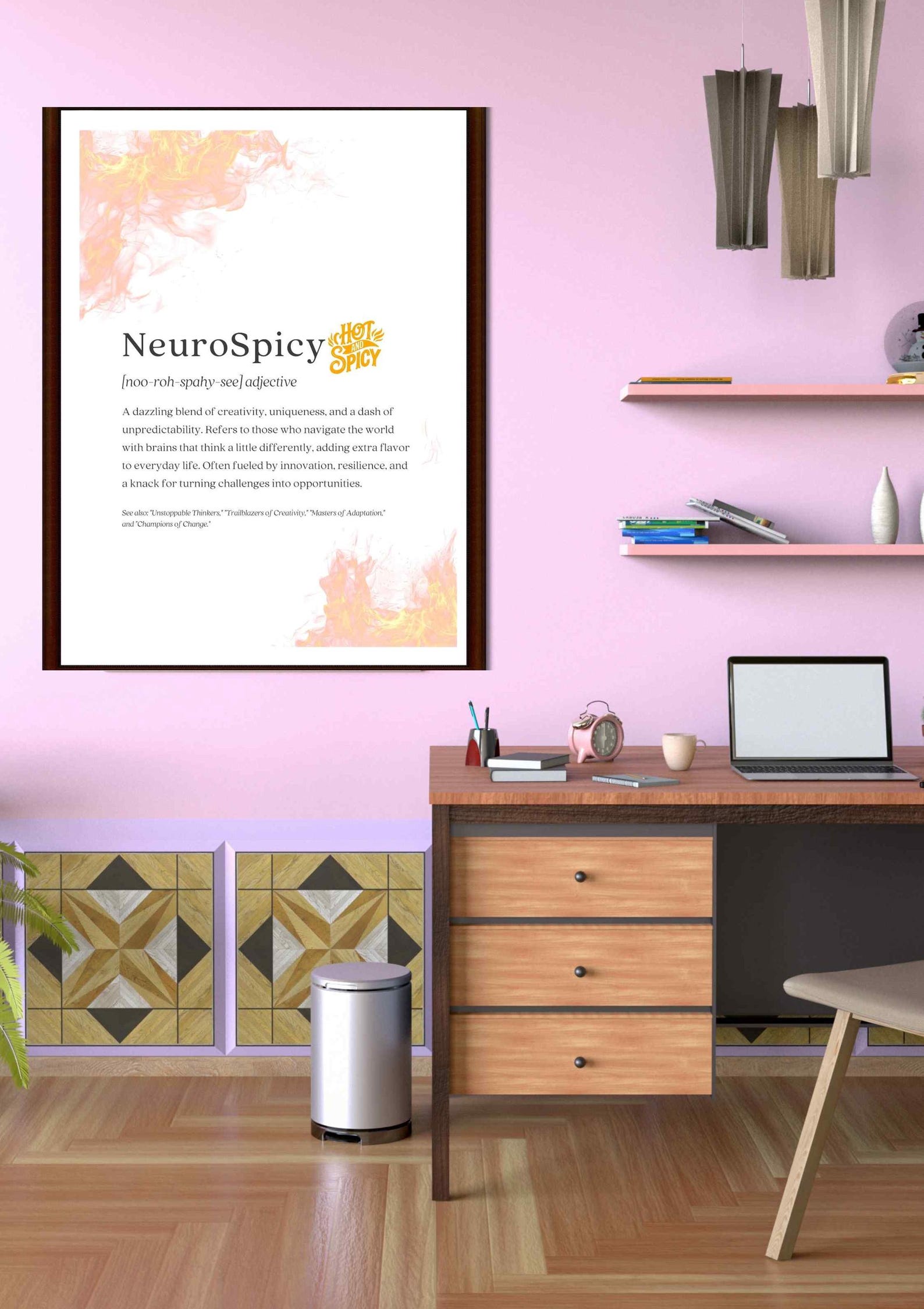 Neurospicy (neurodivergent) Definition Poster – Funny and Inspirational ...