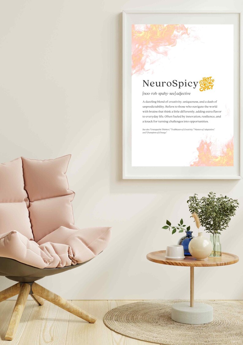 Neurospicy (neurodivergent) Definition Poster – Funny and Inspirational ...
