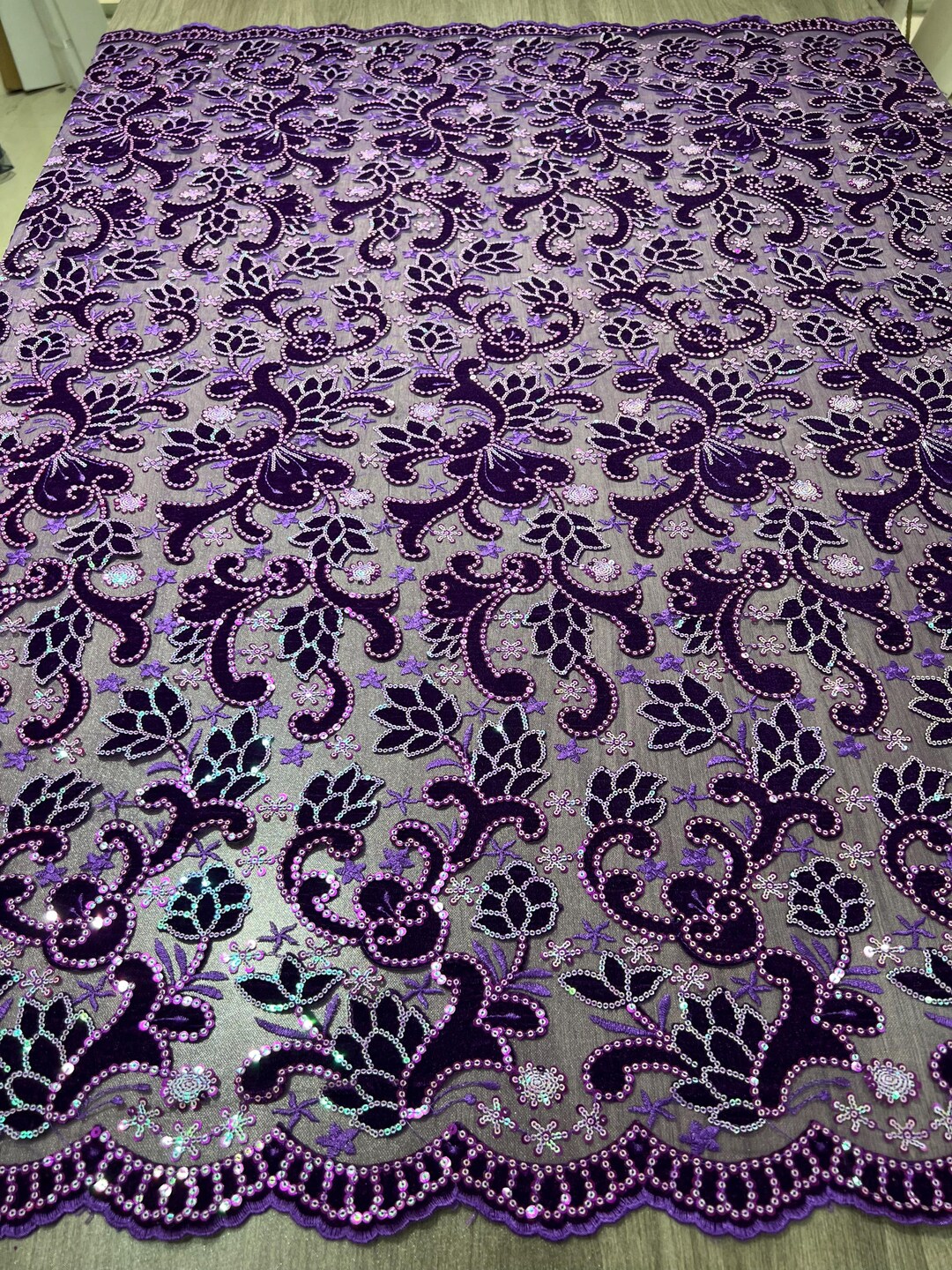 Multicolor Guipure Lace Fabric，laser-cut Flower, Velvet Backcloth With ...