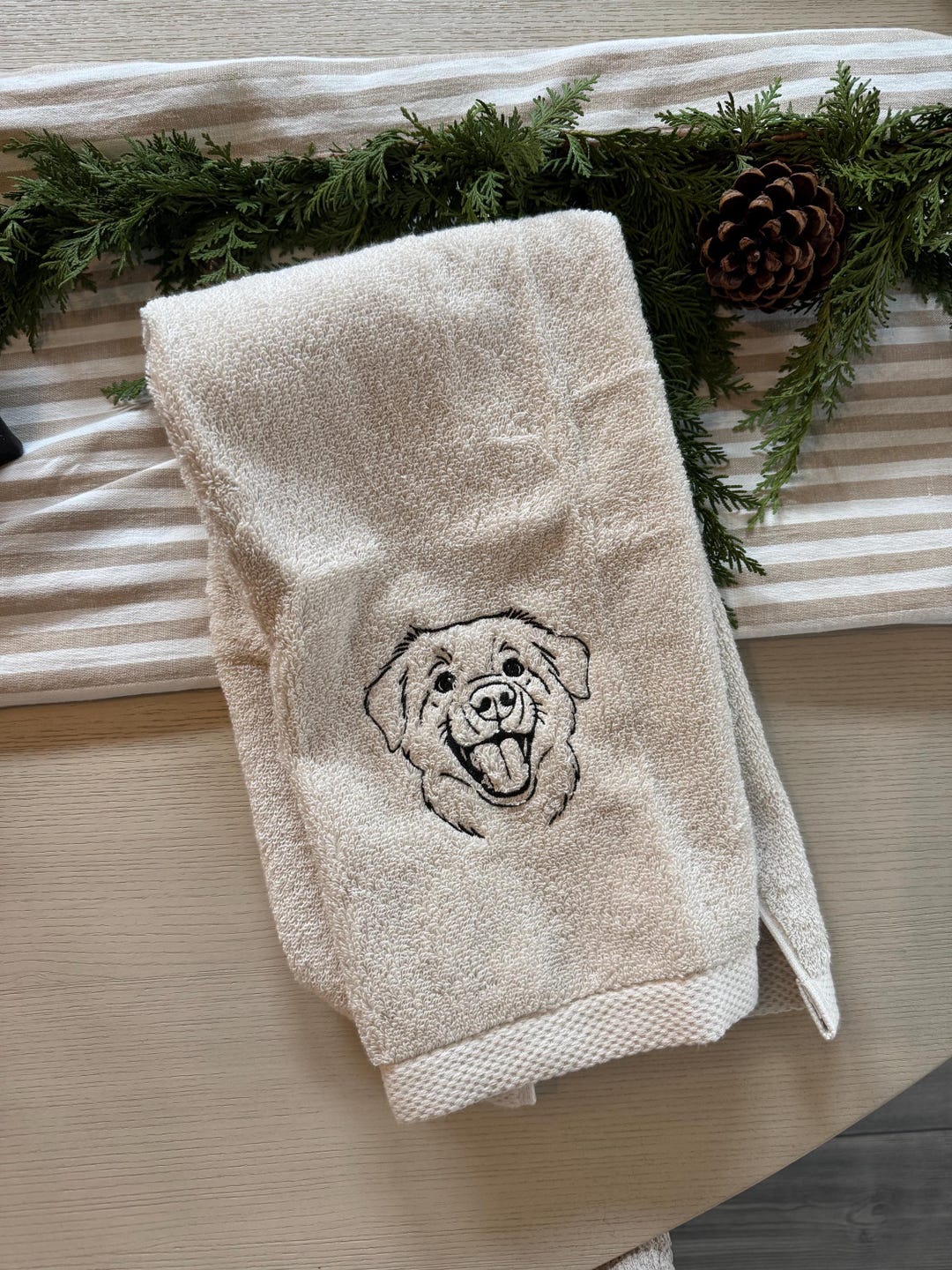 Custom Pet Embroidered Hand Towel - Etsy