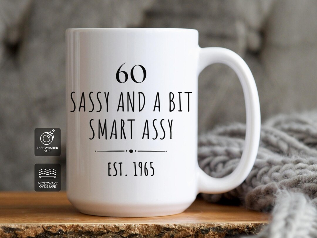 Custom Year Age Name 60th Birthday Gift Mug for Women, 60th Birthday ...