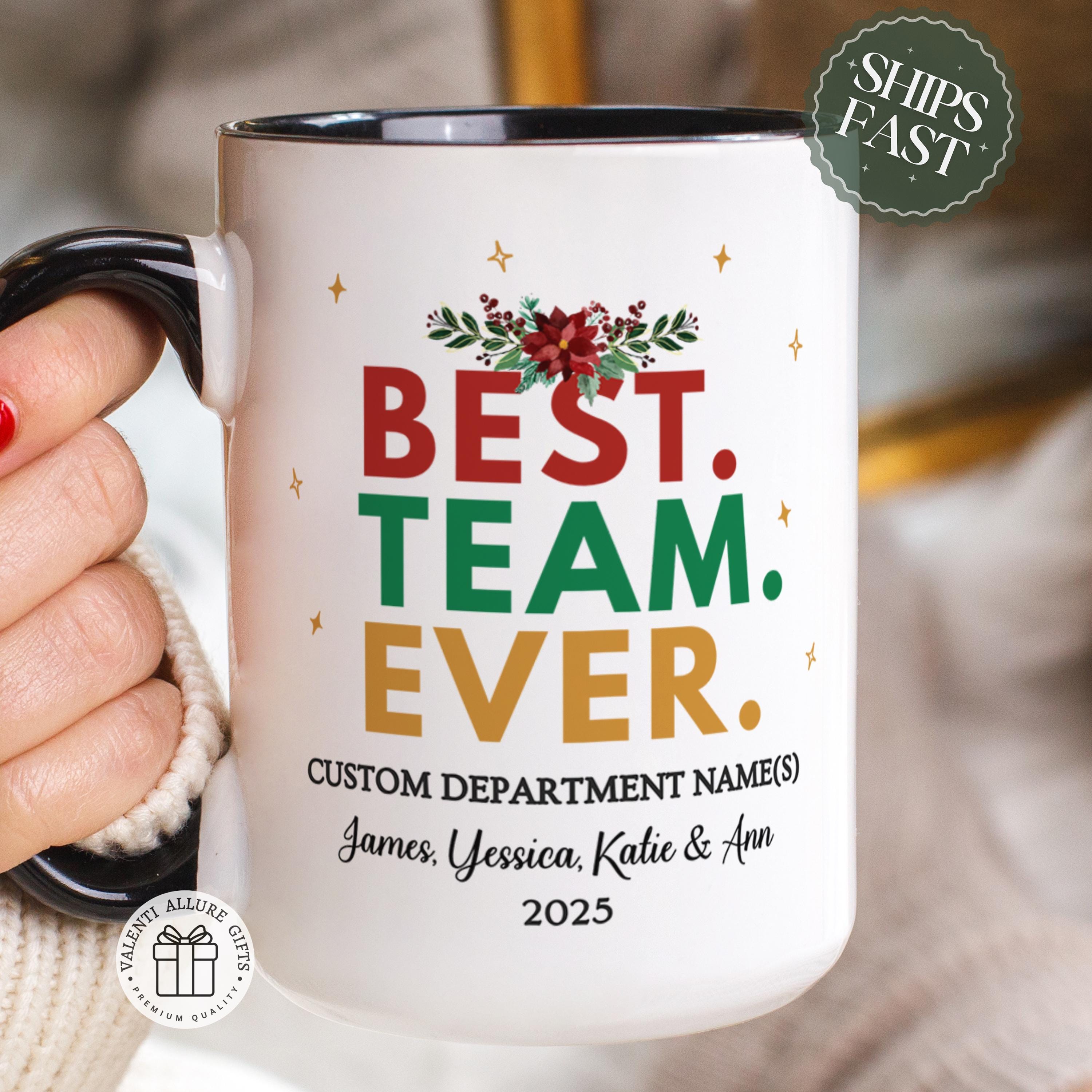Best Team Ever Mug Employee Appreciation Christmas Gift Personalized ...