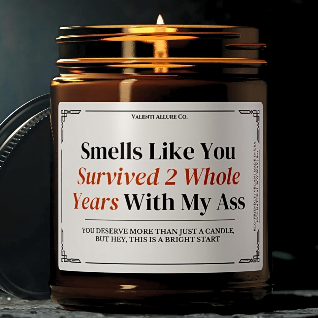 2nd Anniversary Gifts Candle 2 Year Anniversary Gifts Two Year ...