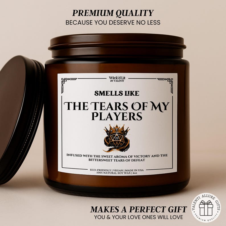 Dnd Dungeon Master Candle, Christmas Gifts, Smells Like the Tears of My ...