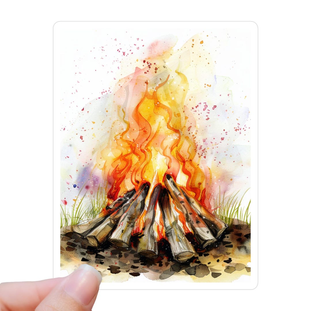 Fire Force Sticker Camp Fire Sticker Winter Vinyl Sticker Winter Vinyl ...
