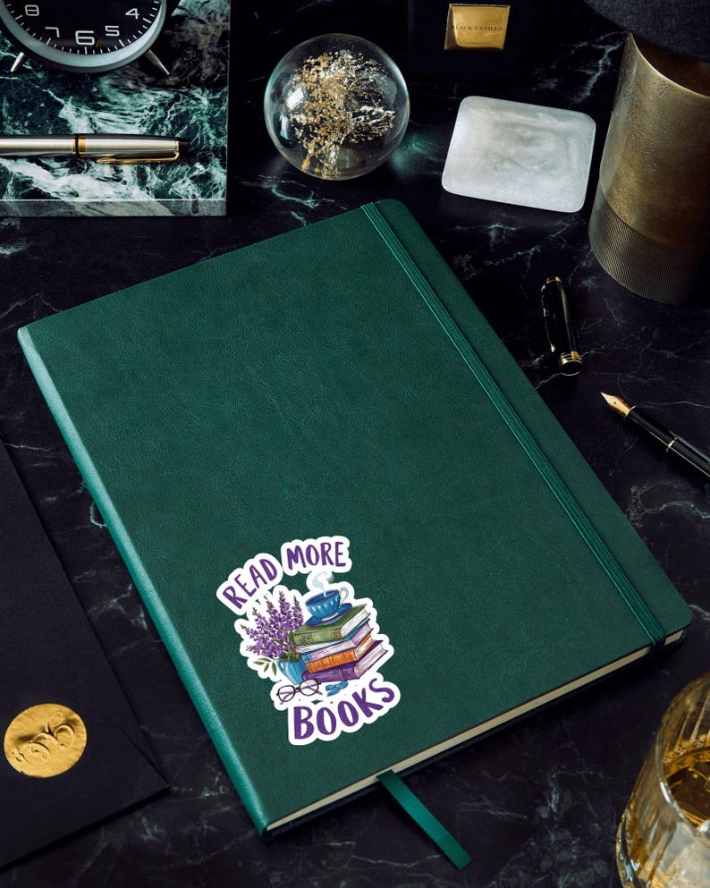 Floral Book Decal | Reading Lover Decal| Book Lover Sticker| Book ...