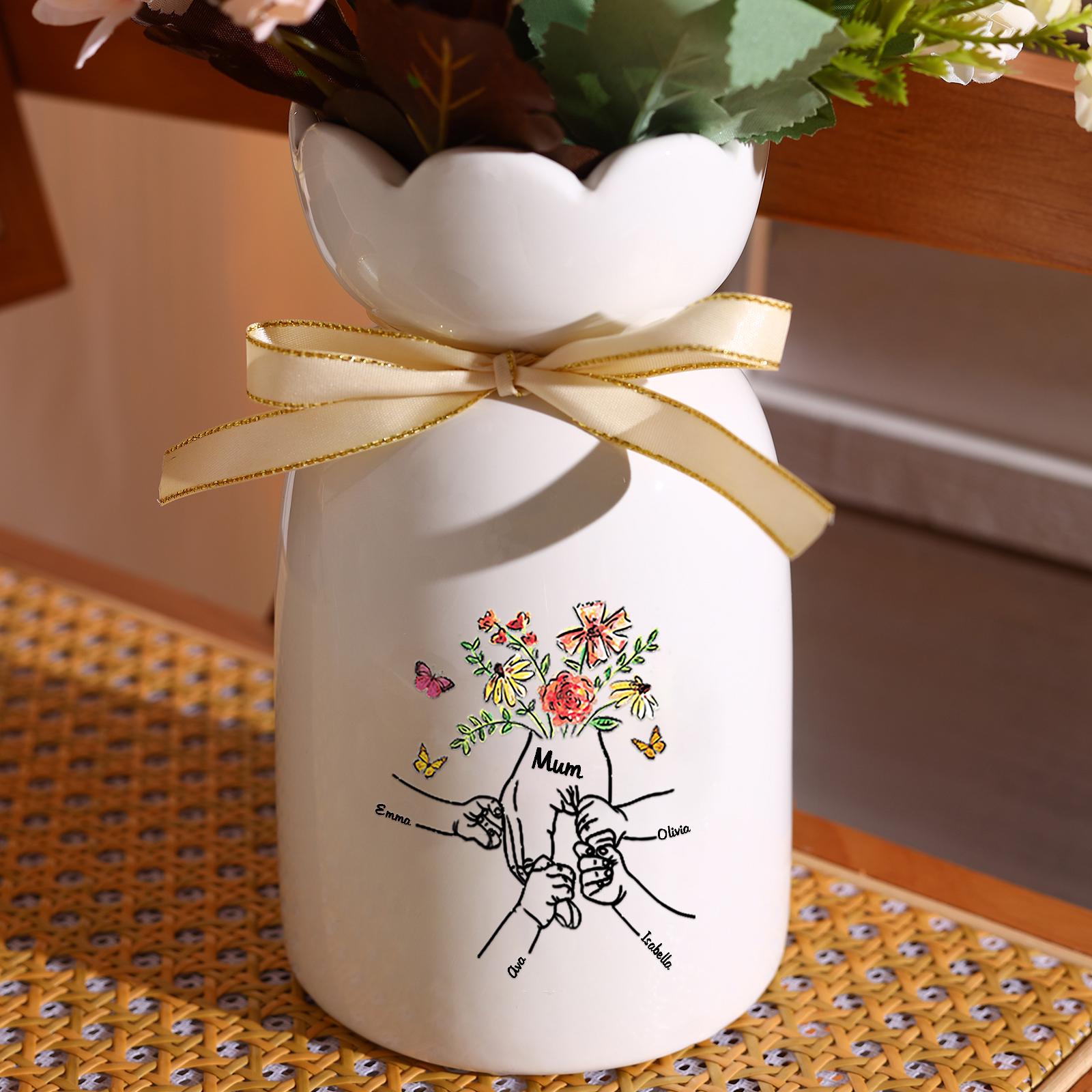 2-8 Name Flower Vase,flower Vase Gift,mothers Day Vase,custom Flower ...