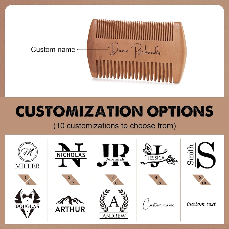 Beard Gifts for Men,groomsman Gift Ideas,hairbrush for Shower,custom ...