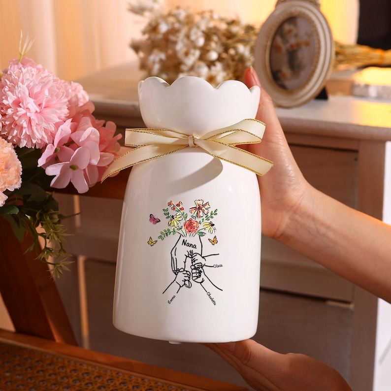 2-8 Name Flower Vase,flower Vase Gift,mothers Day Vase,custom Flower ...