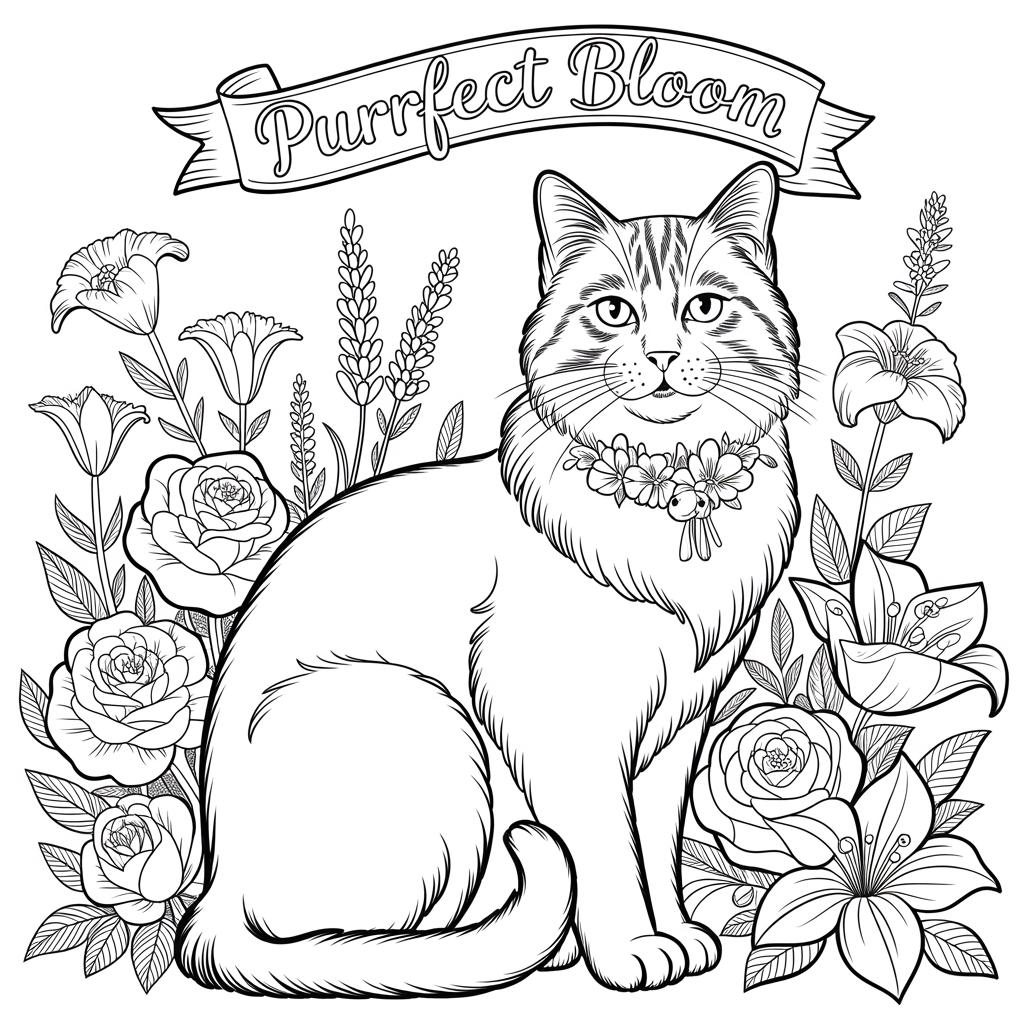Cat Color Book Pages - Etsy