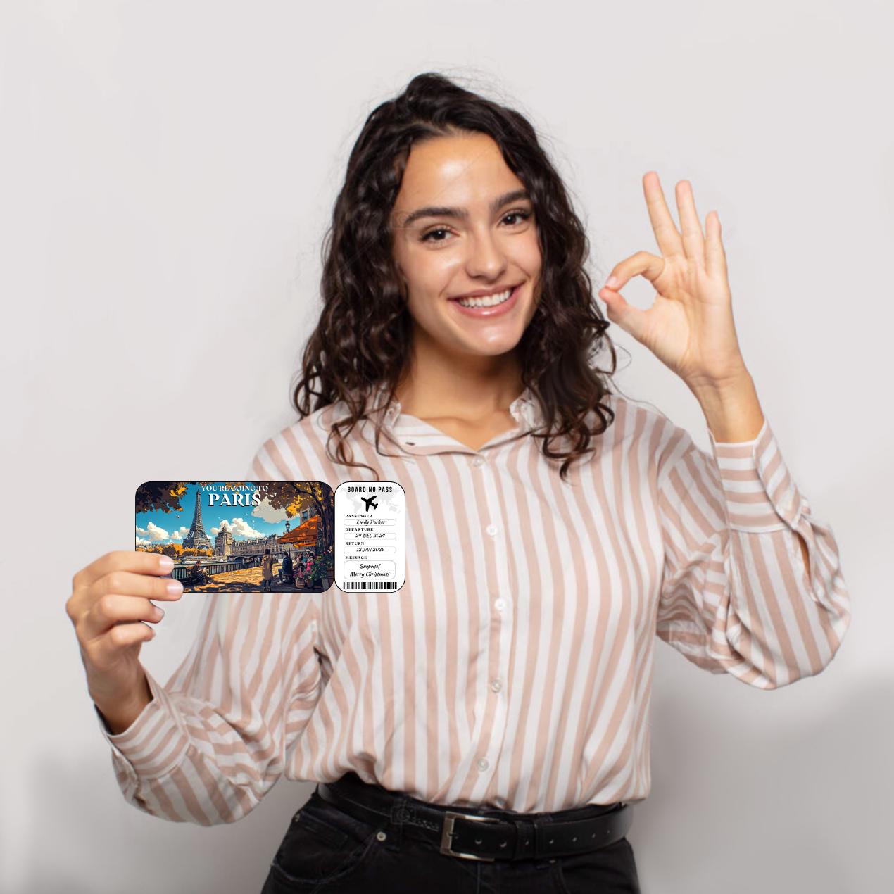 Paris, France Trip Surprise Gift Ticket | You're Going to Paris, France ...