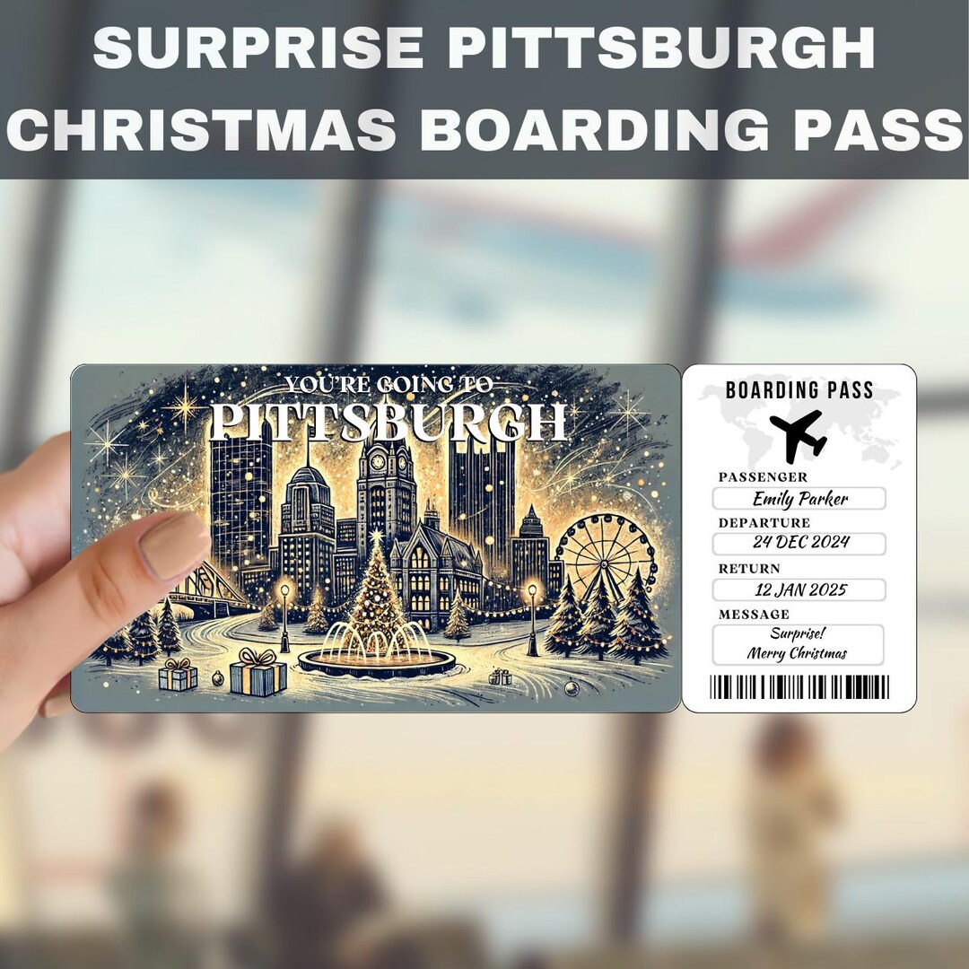 PITTSBURGH, Pennsylvania Trip Surprise Gift Ticket | You're Going to ...