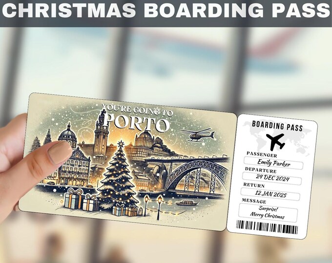 Editable Porto Boarding Pass Template, Personalized Gift Printable ...