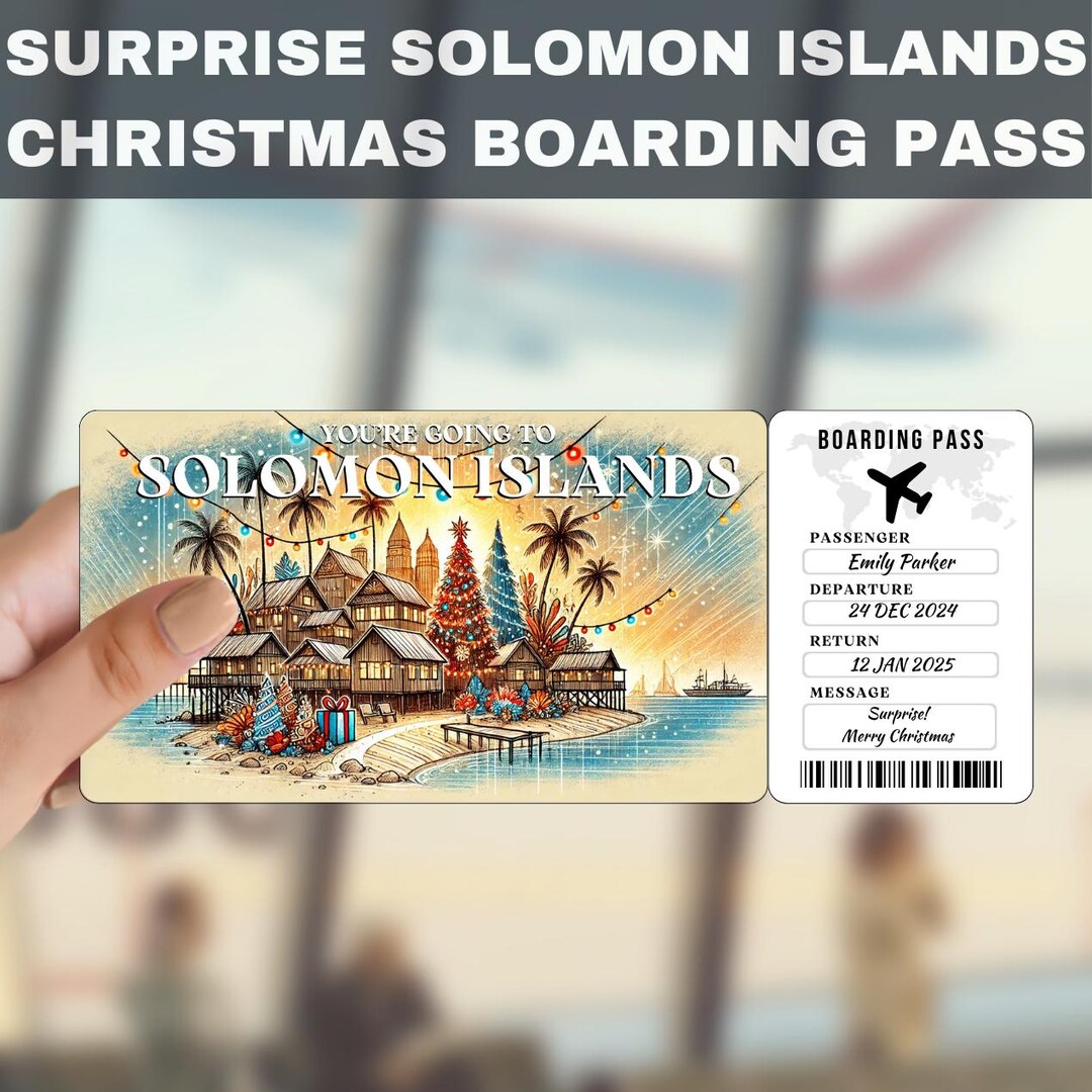 Solomon Islands, Oceania Trip Surprise Gift Ticket | You're Going to Solomon Islands, Flight ...