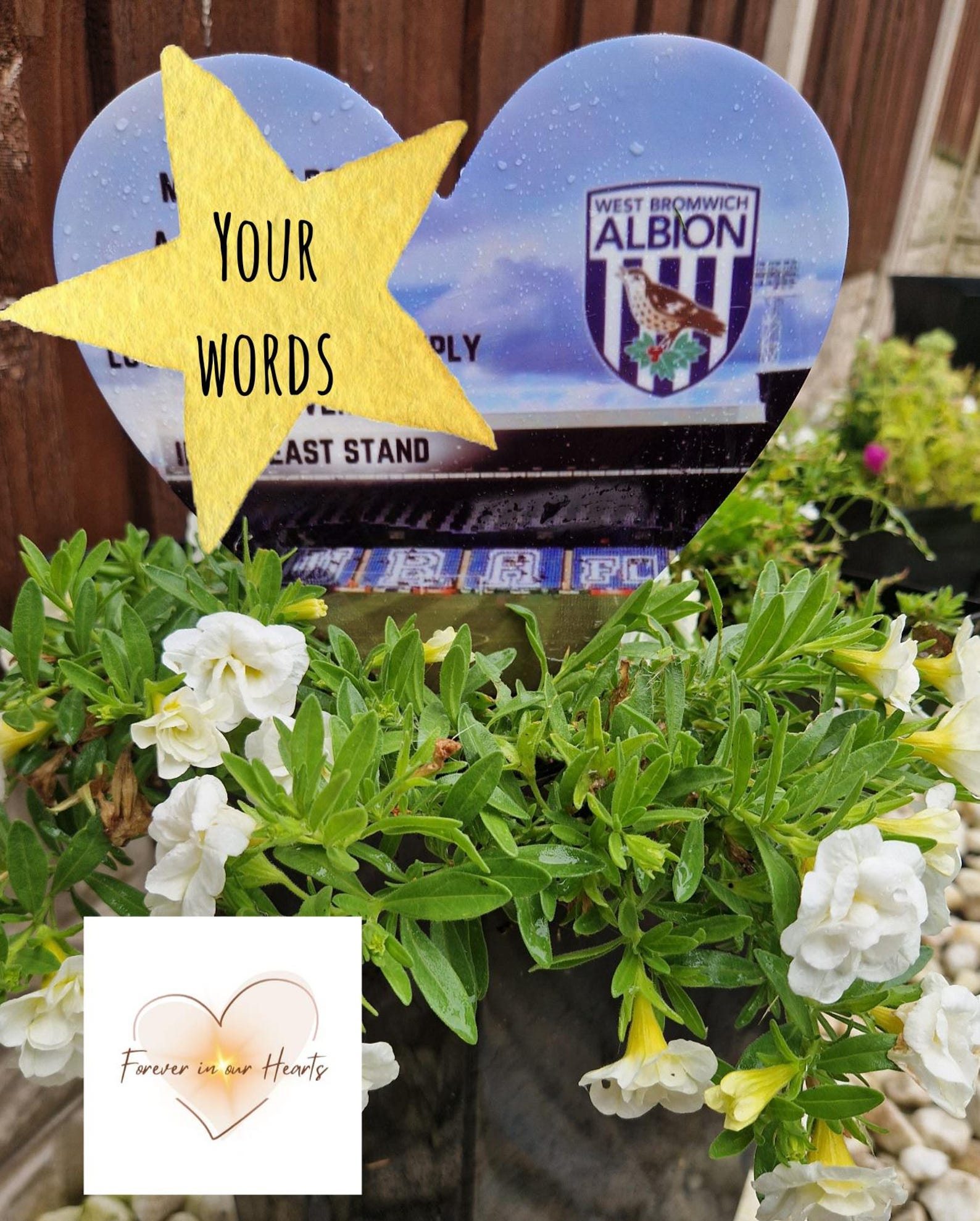 Football Grave Marker. Personalised Rangers FC Football Theme. Grave ...