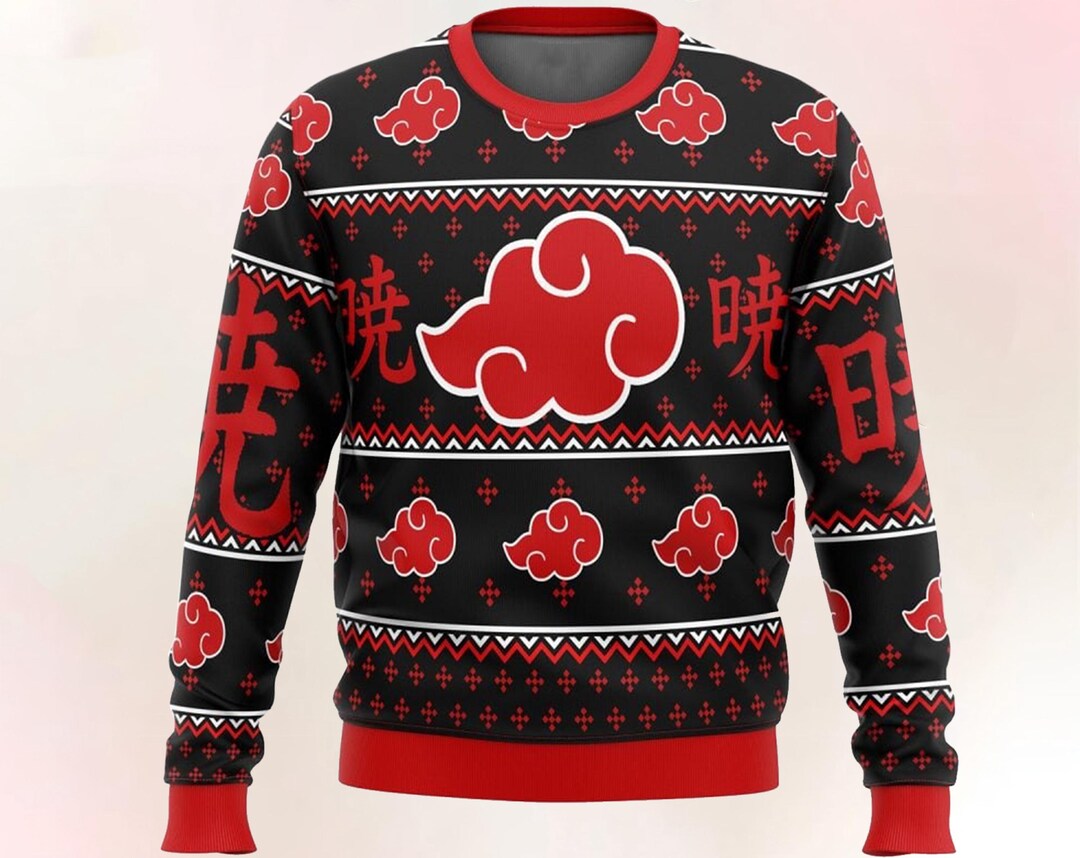 Akatsuki Ugly Christmas Sweater, Akatsuki Naruto Christmas Sweater ...