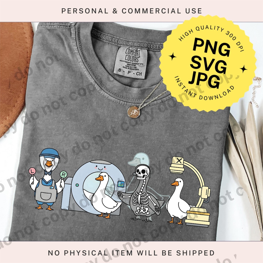 Rad Tech SVG Png Funny Goose Clipart for Download Vintage Radiology Cut ...