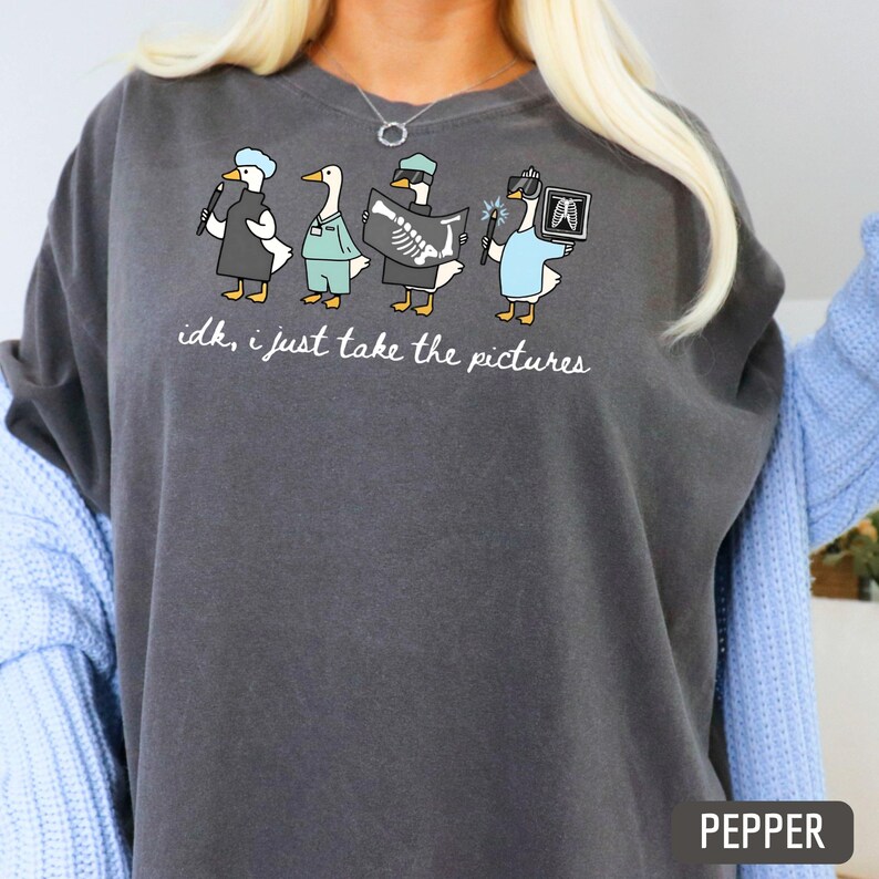 Funny X-ray Tech Goose Shirt for Skeletal Humor Vintage Radiology Tee ...