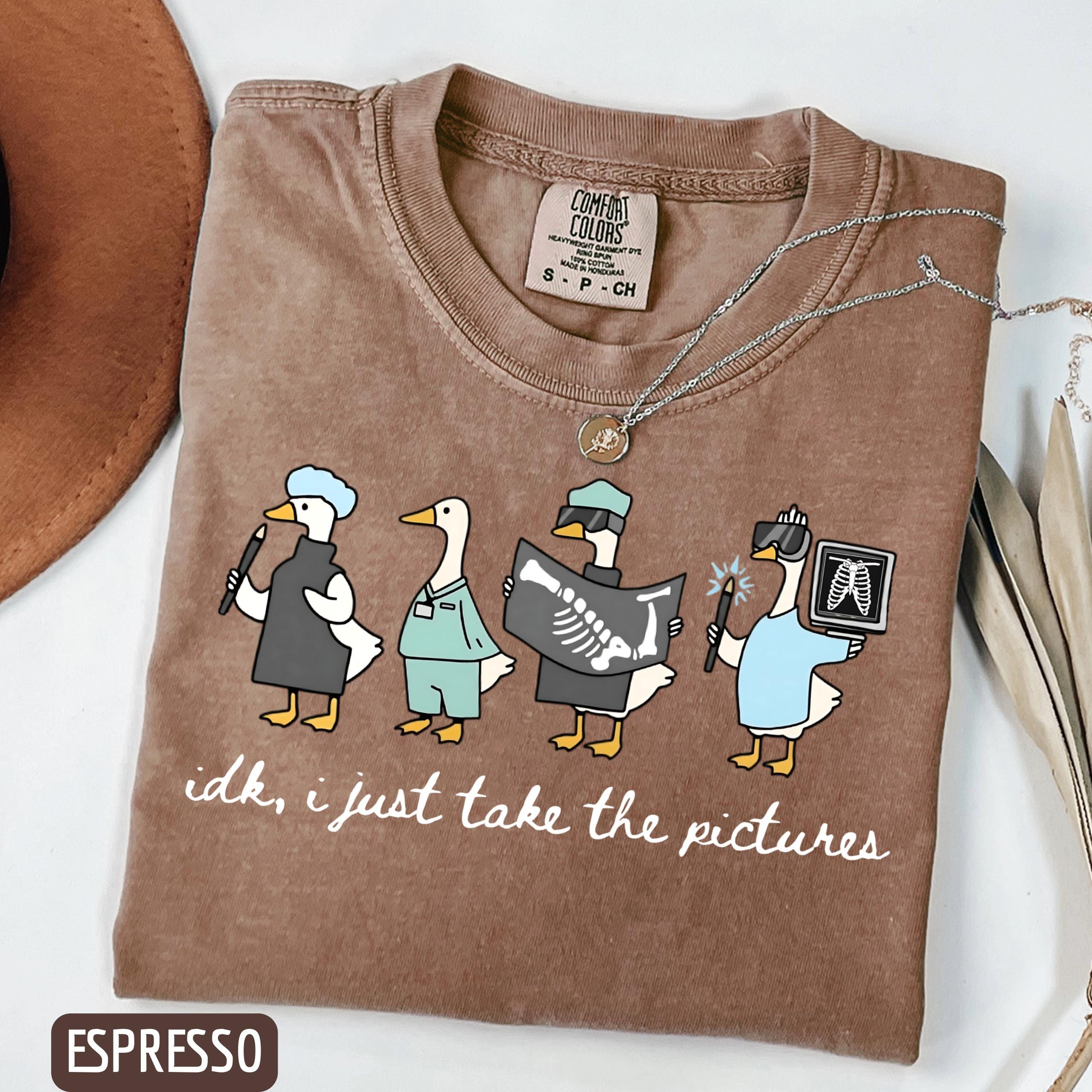 Funny X-ray Tech Goose Shirt for Skeletal Humor Vintage Radiology Tee ...