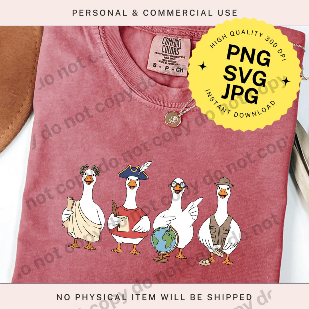 Historian SVG Png for Museum Curator Gift Funny Goose Clipart for ...