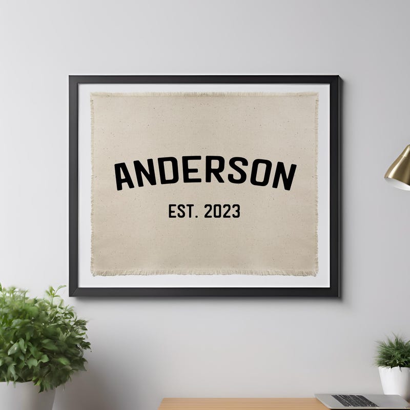 Last Name Framed - Etsy