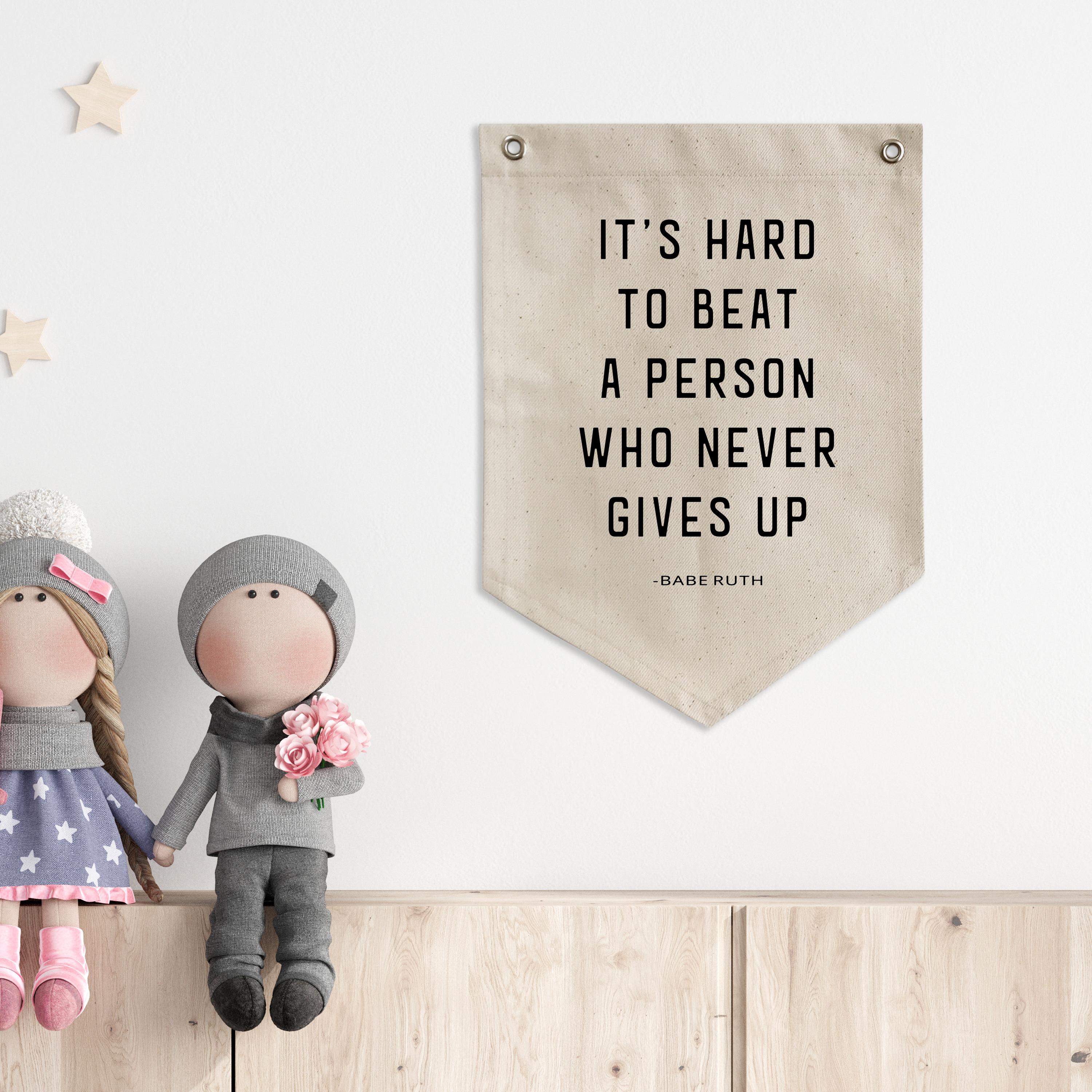 Babe Ruth Quote Canvas Banner – Baseball Sports Decor, Cotton Tapestry ...