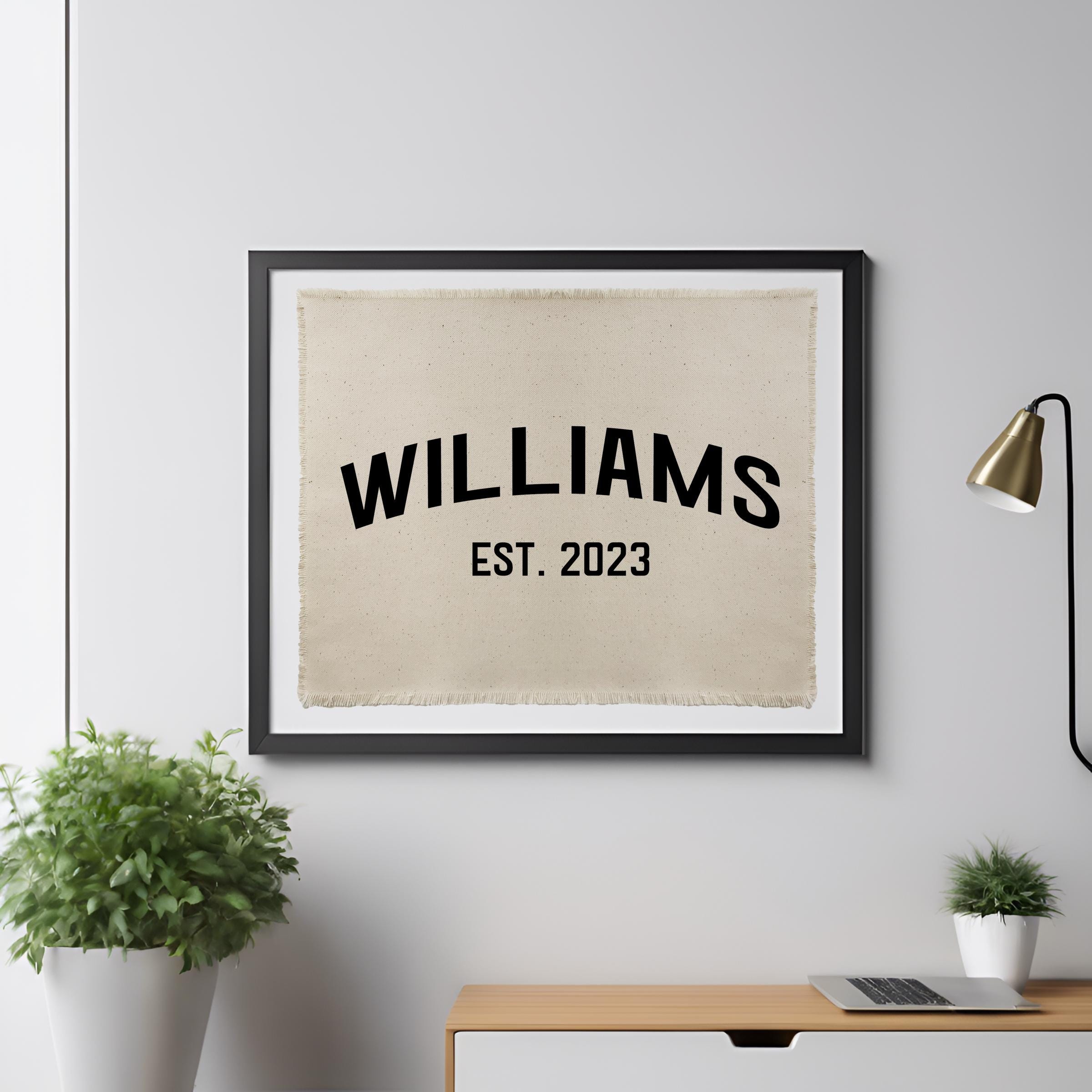 Personalized Last Name Canvas Banner,custom Name Flag,last Name Sign ...