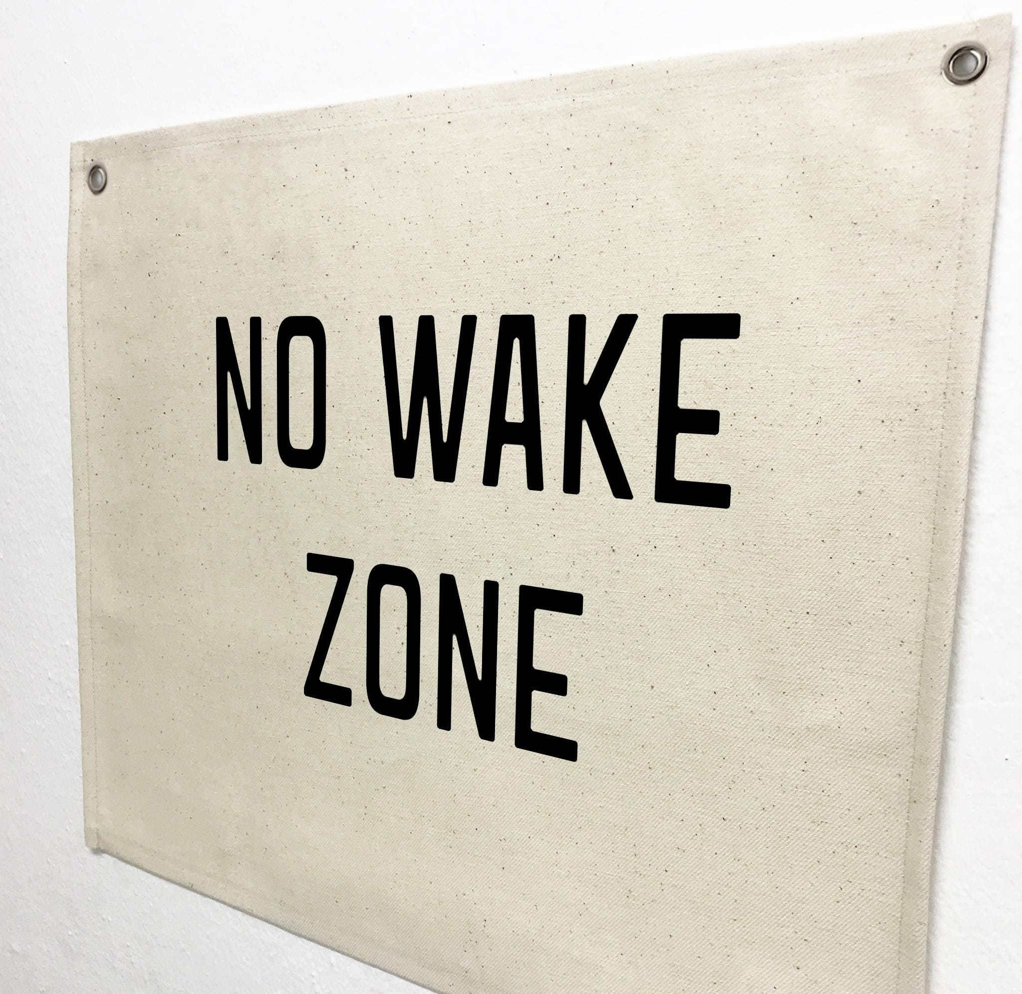 No Wake Zone Beach Wall Decor,no Wake Zone Canvas Banner,coastal Canvas ...