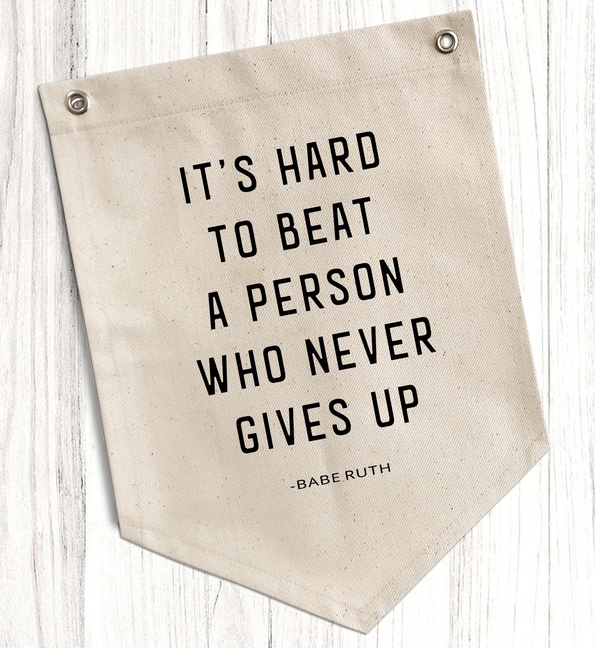 Babe Ruth Quote Canvas Banner – Baseball Wall Art, Kids Nursery Sports ...