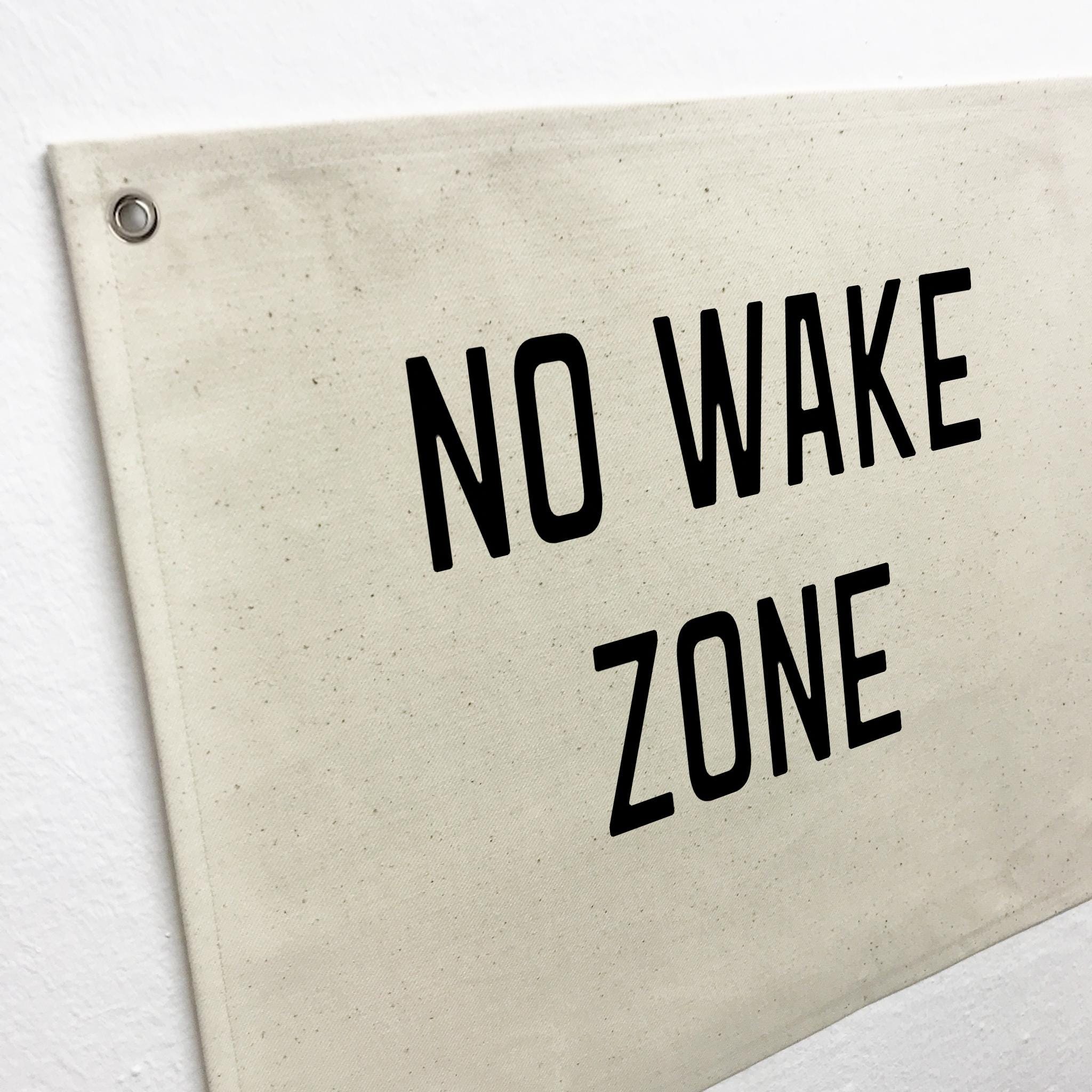 No Wake Zone Beach Wall Decor,no Wake Zone Canvas Banner,coastal Canvas ...
