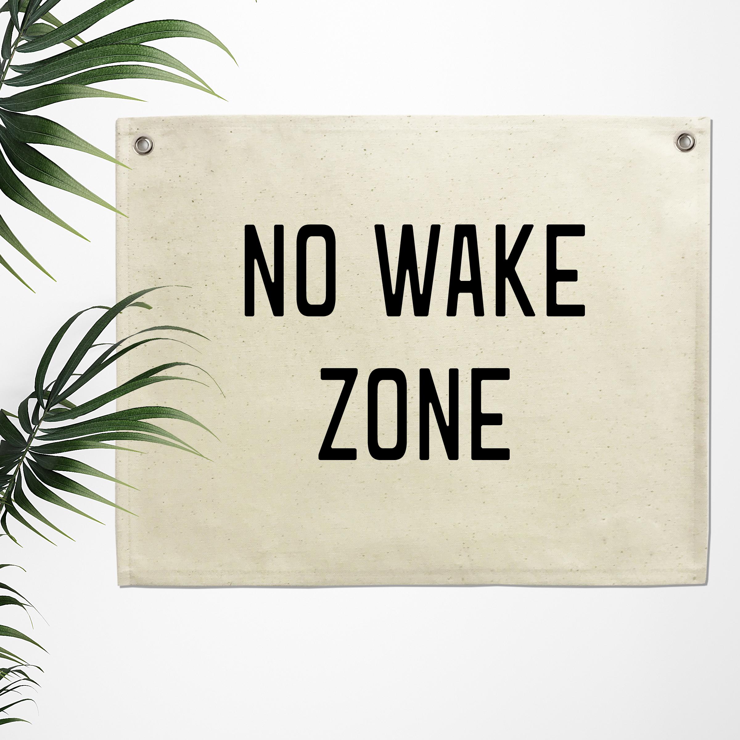 No Wake Zone Beach Wall Decor,no Wake Zone Canvas Banner,coastal Canvas ...