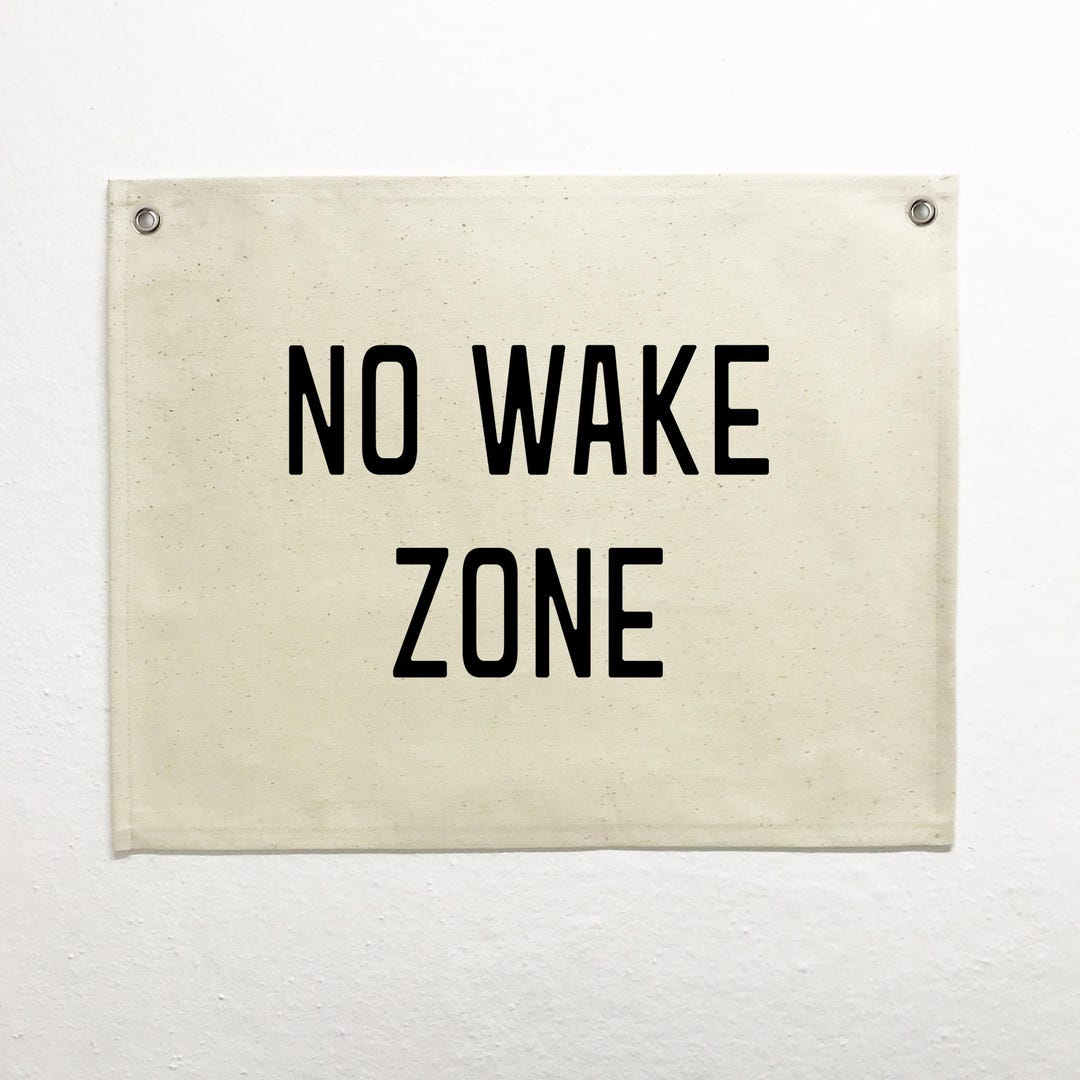 No Wake Zone Beach Wall Decor,no Wake Zone Canvas Banner,coastal Canvas ...