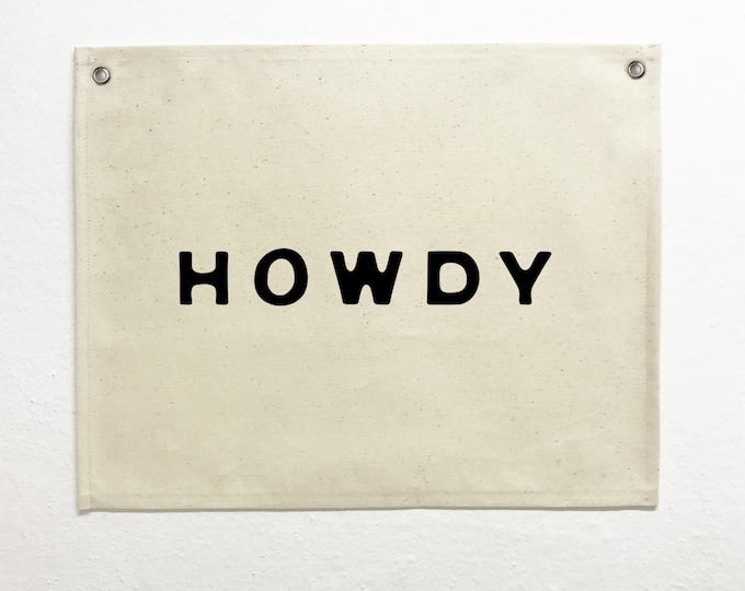 HOWDY - Pennant Flag - Etsy