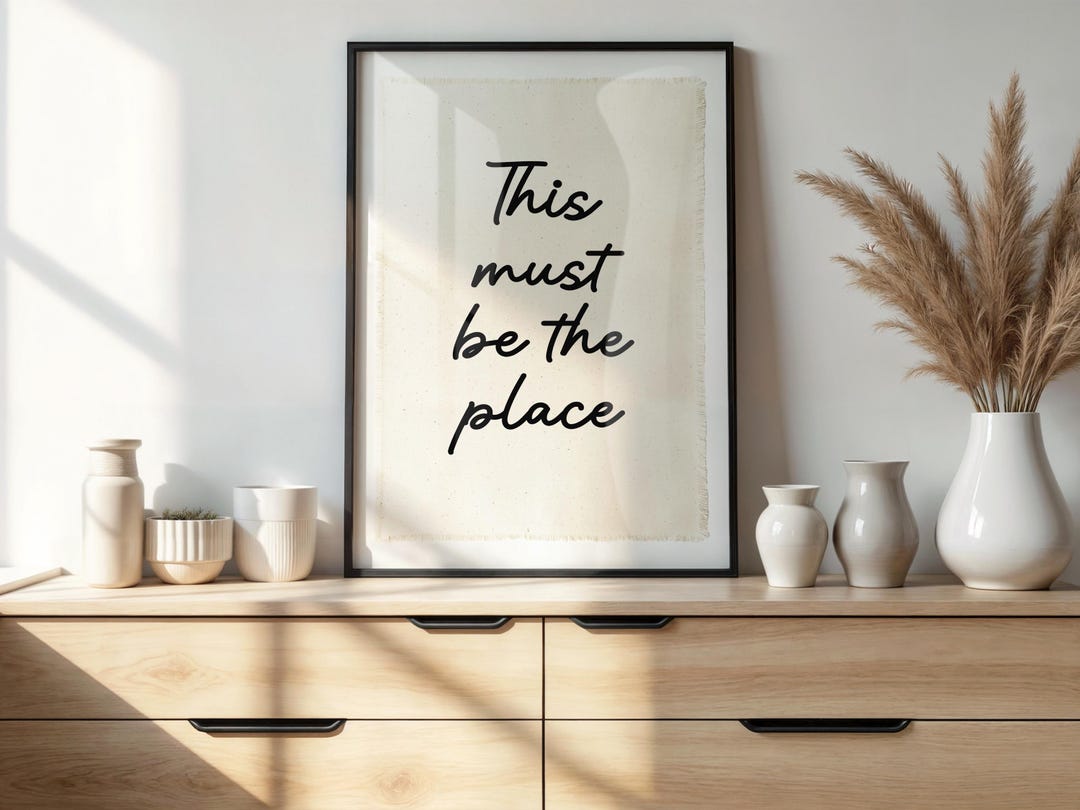 This Must Be the Place Canvas Banner | Frayed Edge Wall Hanging - Etsy