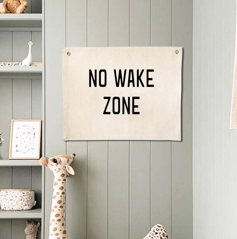 No Wake Zone Beach Wall Decor,no Wake Zone Canvas Banner,coastal Canvas ...