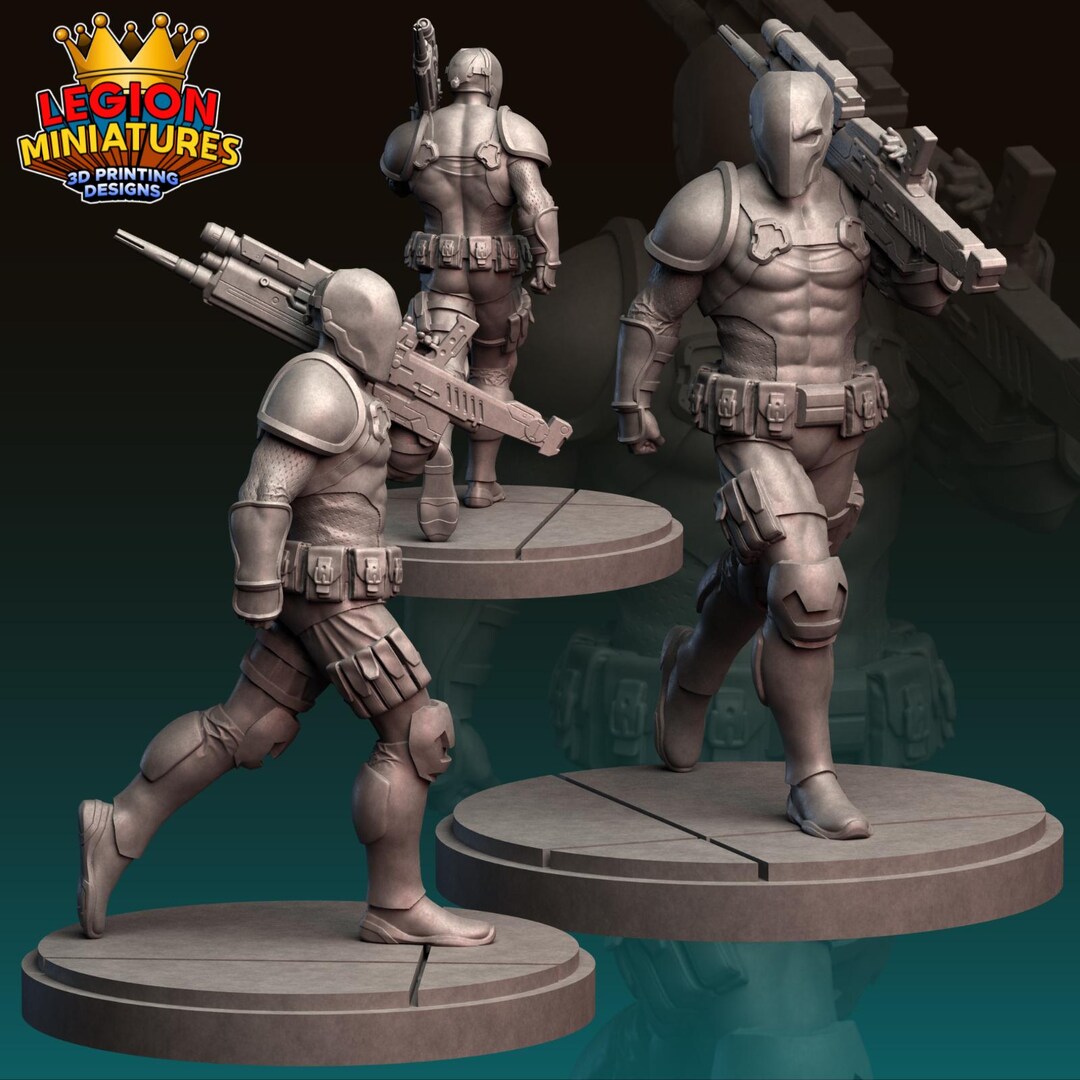 Deathstroke 40/70mm (legion Miniatures) RPG Set | 3D Print Scifi ...