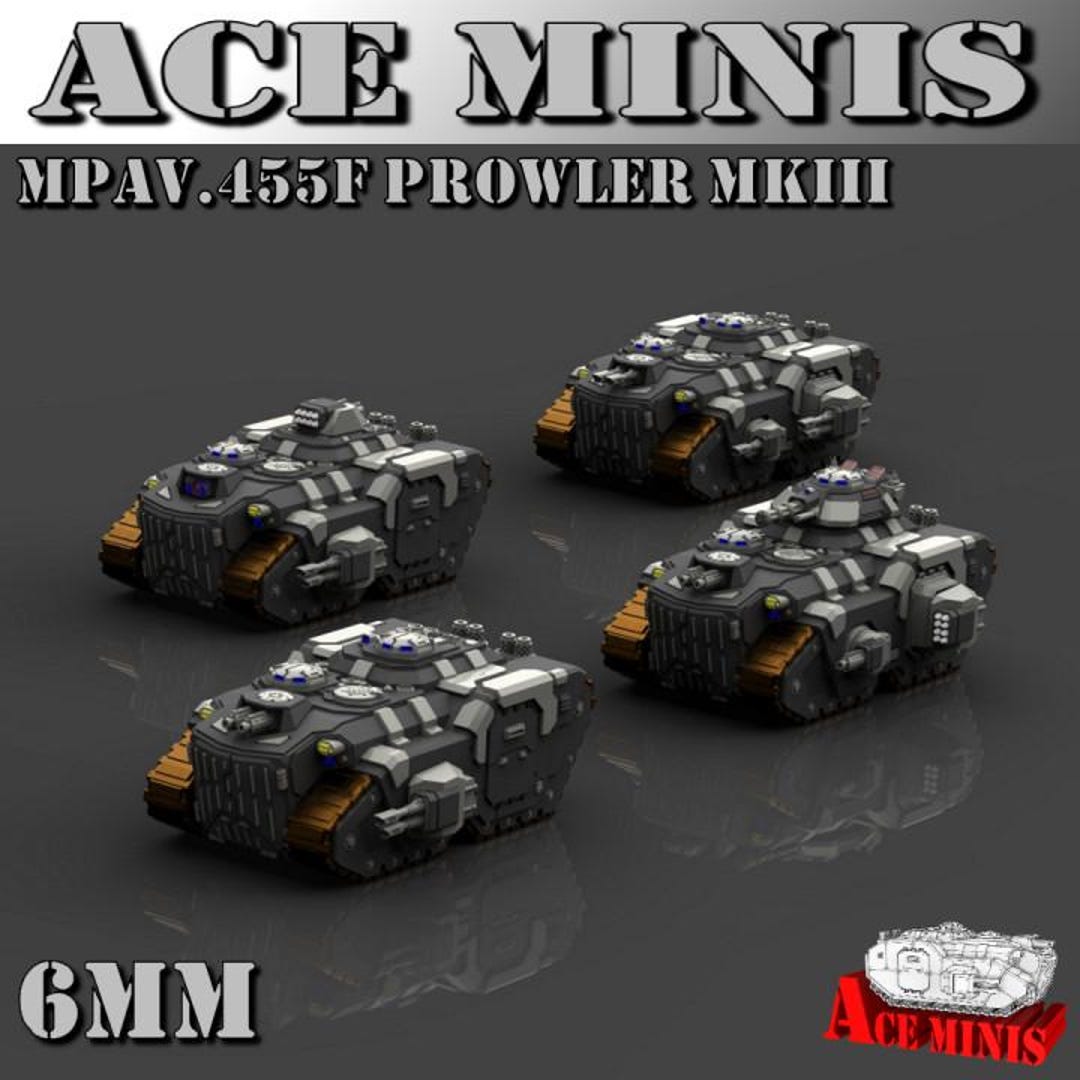 MPAV 455f Prowler Mkiii Kit 8mm/6mm (aceminis) Tabletop Tank | Rpg Set ...