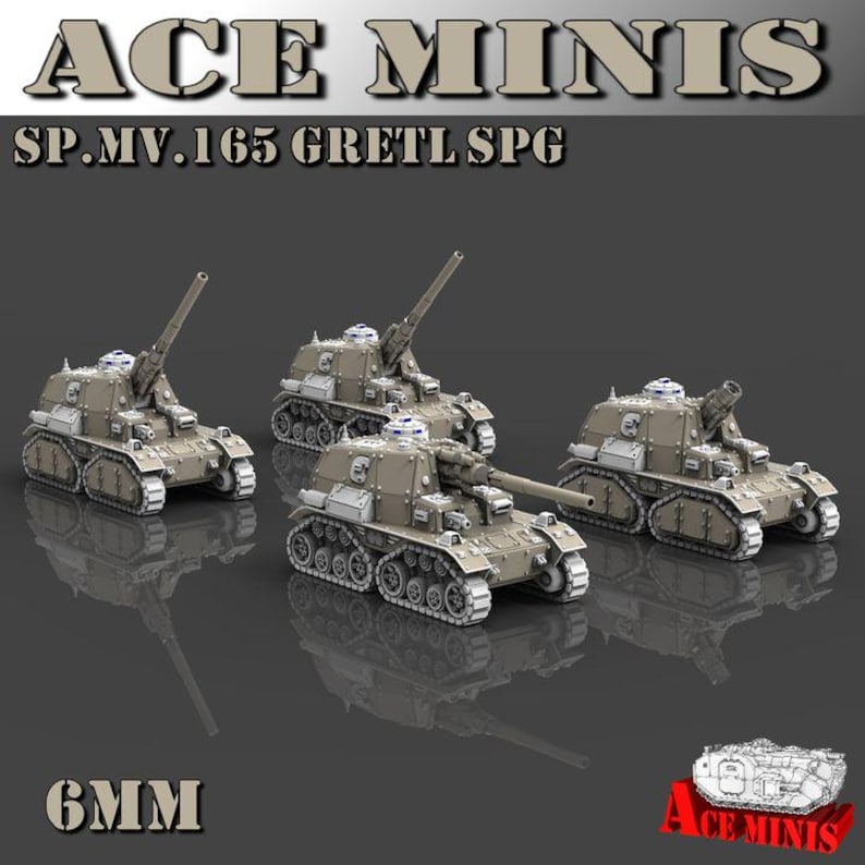 SP.MV.165 Gretl SPG Kit 8mm/6mm (aceminis) Tabletop Tank | Rpg Set ...