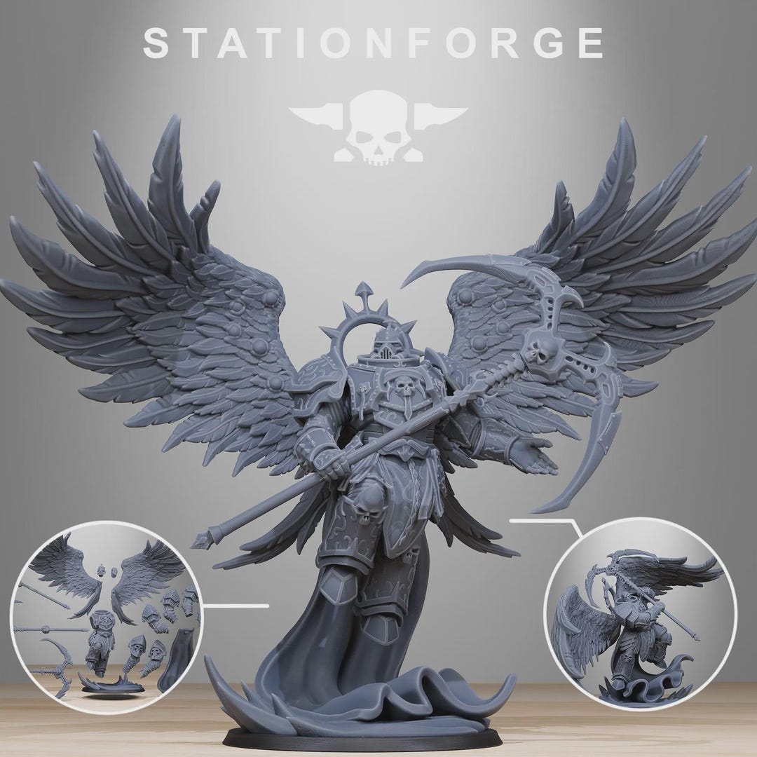 Corrupted Archon Angel 32mm (stationforge) RPG Set | 3D Print Scifi ...