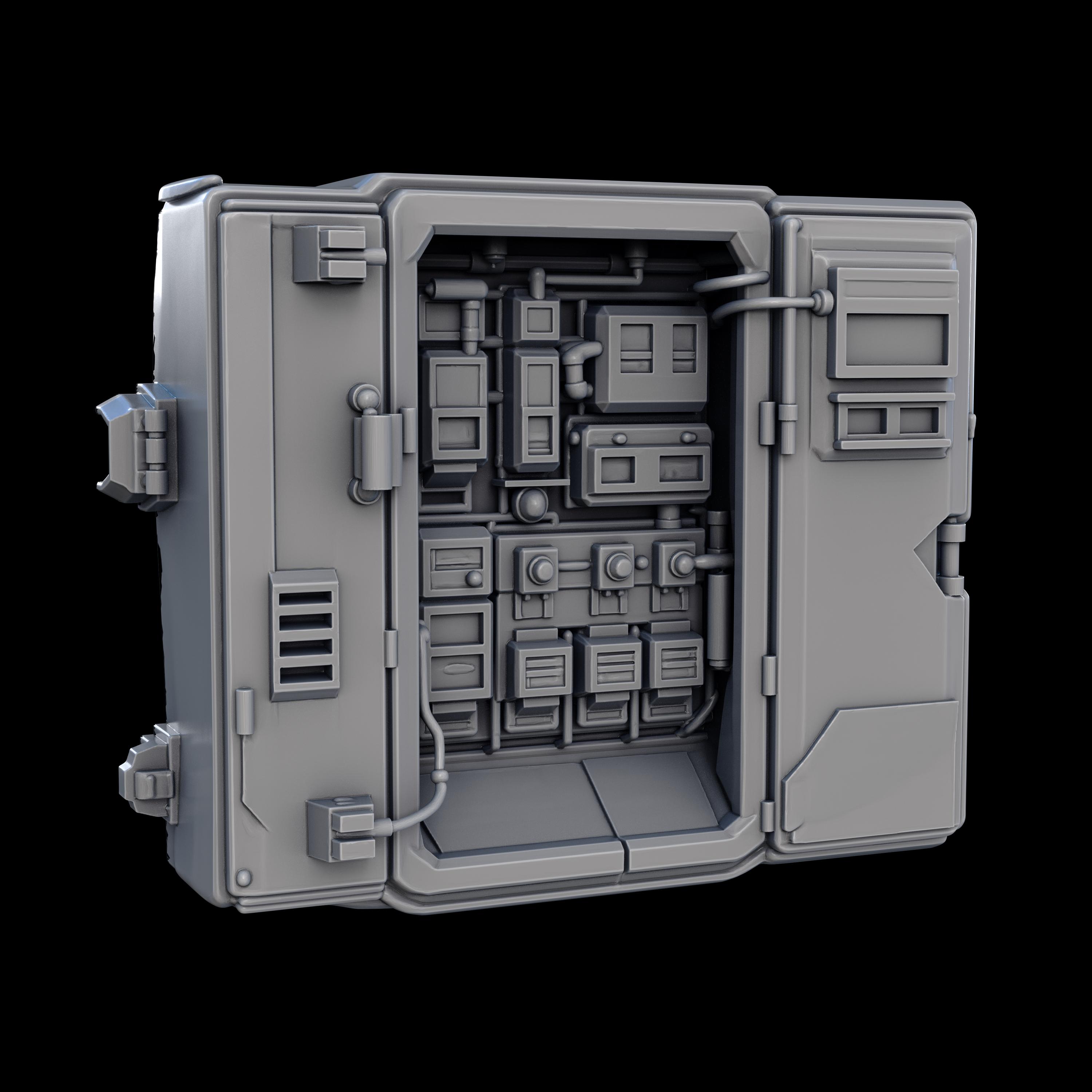 Circuit Breaker Panels 32mm (stlminibits) Cyberpunk | Sci-fi Props ...