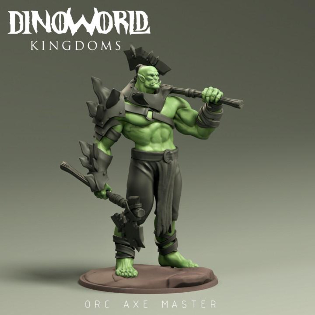 Orc Axe Master 32mm/28mm (dinoworld) Dnd 5E Gift | RPG Set | Fantasy ...