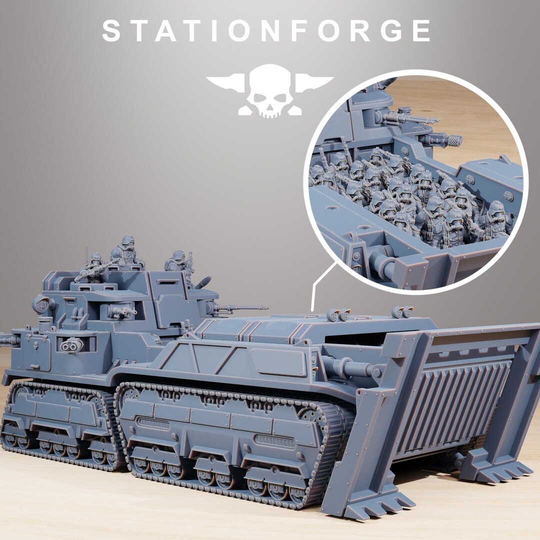 Grimguard Transport Tank 32mm (stationforge) Grimdark Resin 3D Printed ...
